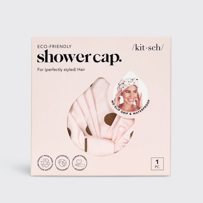 Luxury Shower Cap - Blush Dot | Kit-sch – Southern&Co.